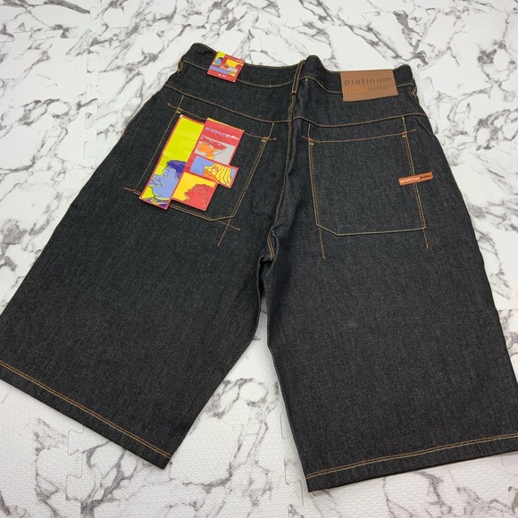 FUBU | Shorts | Mens Fubu Black Phat Albert Denim Short Nwt | Poshmark